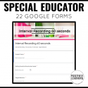 Special Education Data Google Forms - Positively Learning