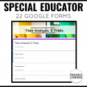 Special Education Data Google Forms - Positively Learning