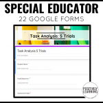 Special Education Data Google Forms - Positively Learning