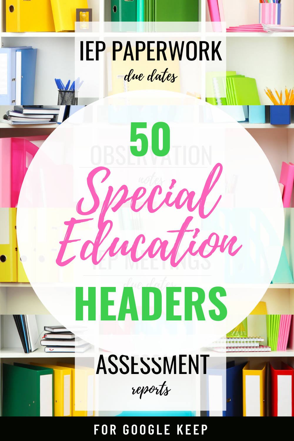Google Keep Headers for Special Education - Positively Learning