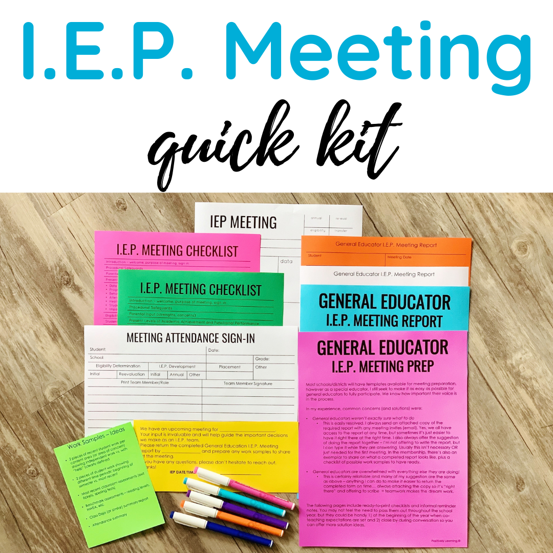 I.E.P. Meeting Kit - Positively Learning