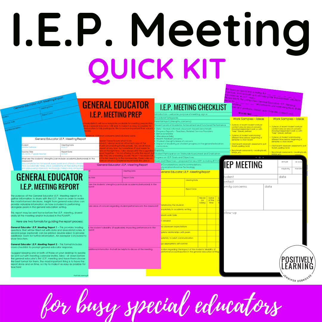 I.E.P. Meeting Kit - Positively Learning