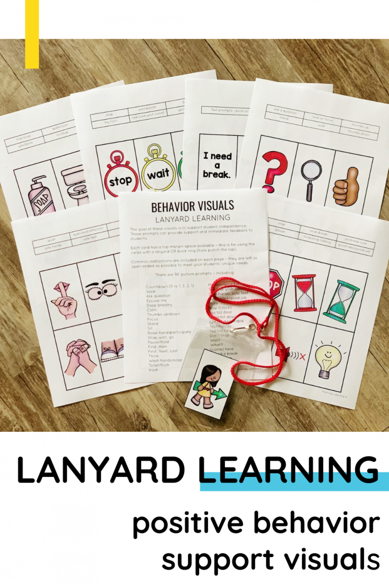 Behavior Visuals for Lanyards - Positively Learning