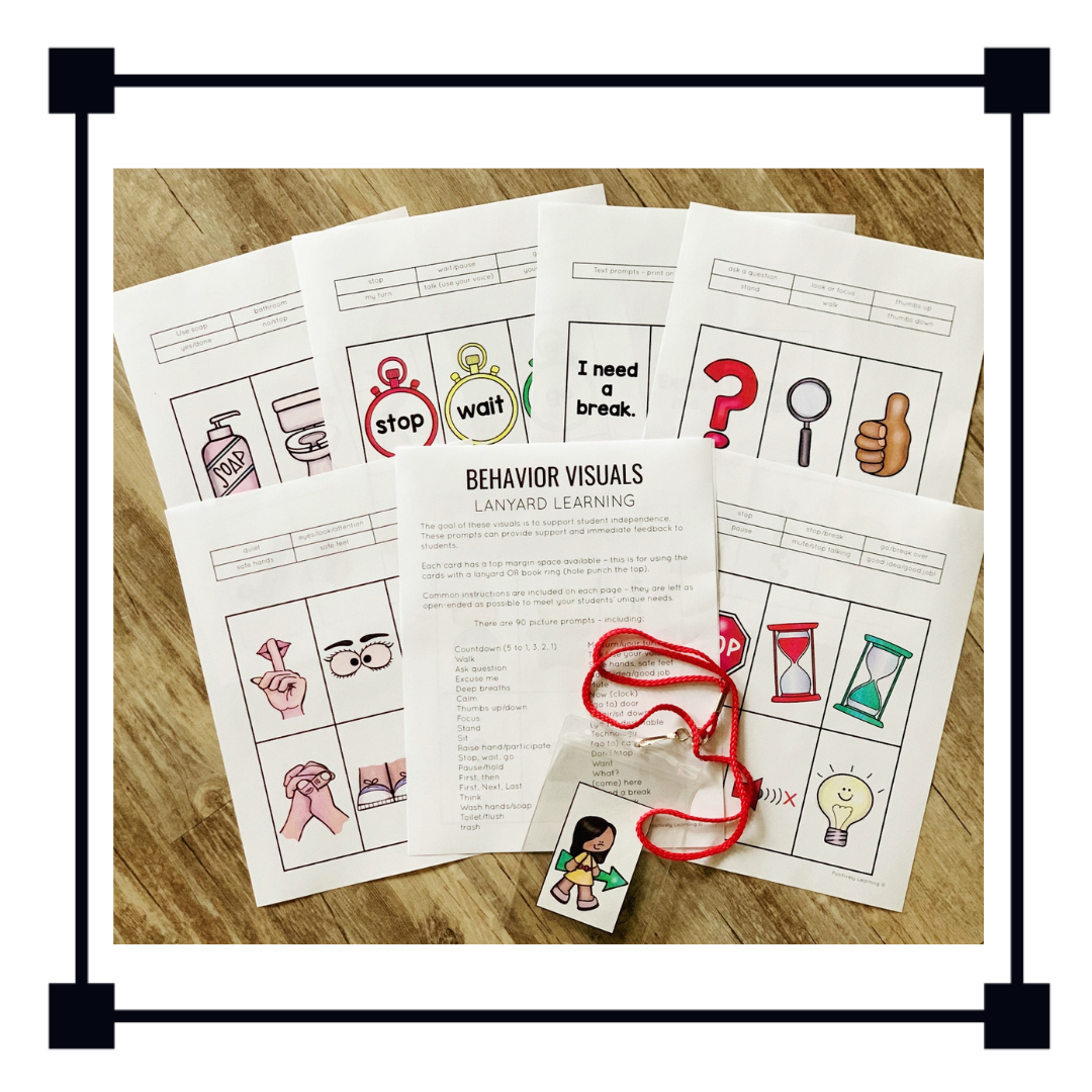 Behavior Visuals for Lanyards - Positively Learning