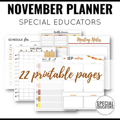 Special Educator Planner Pages - Positively Learning