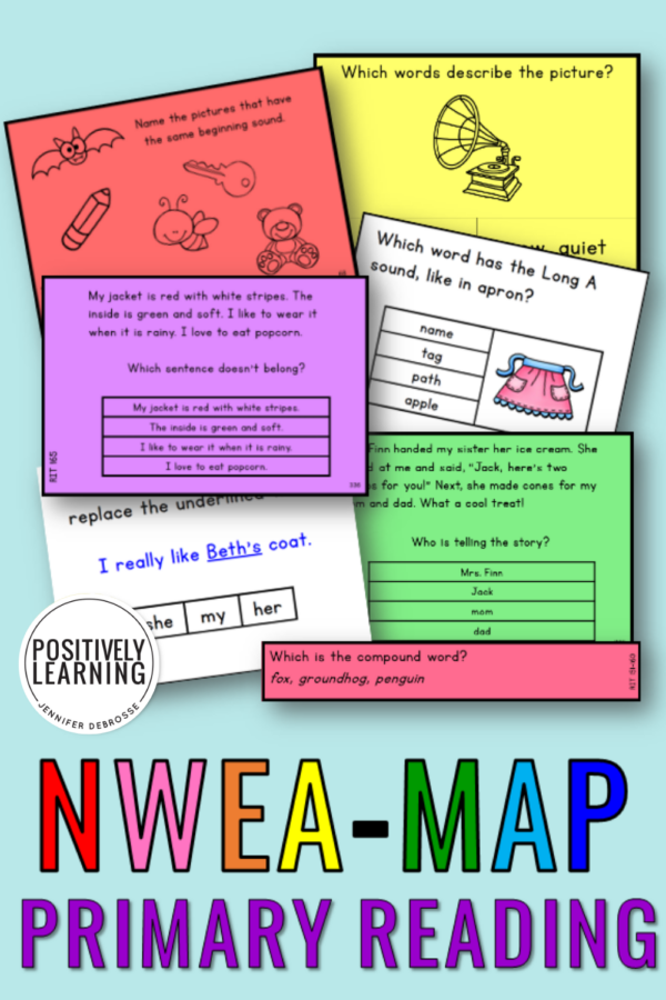 Test Practice Cards for Reading - Positively Learning