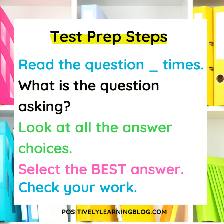 5 Test Prep Steps for Students - Positively Learning