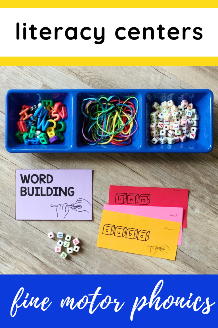 Word Building Phonics Centers - Positively Learning