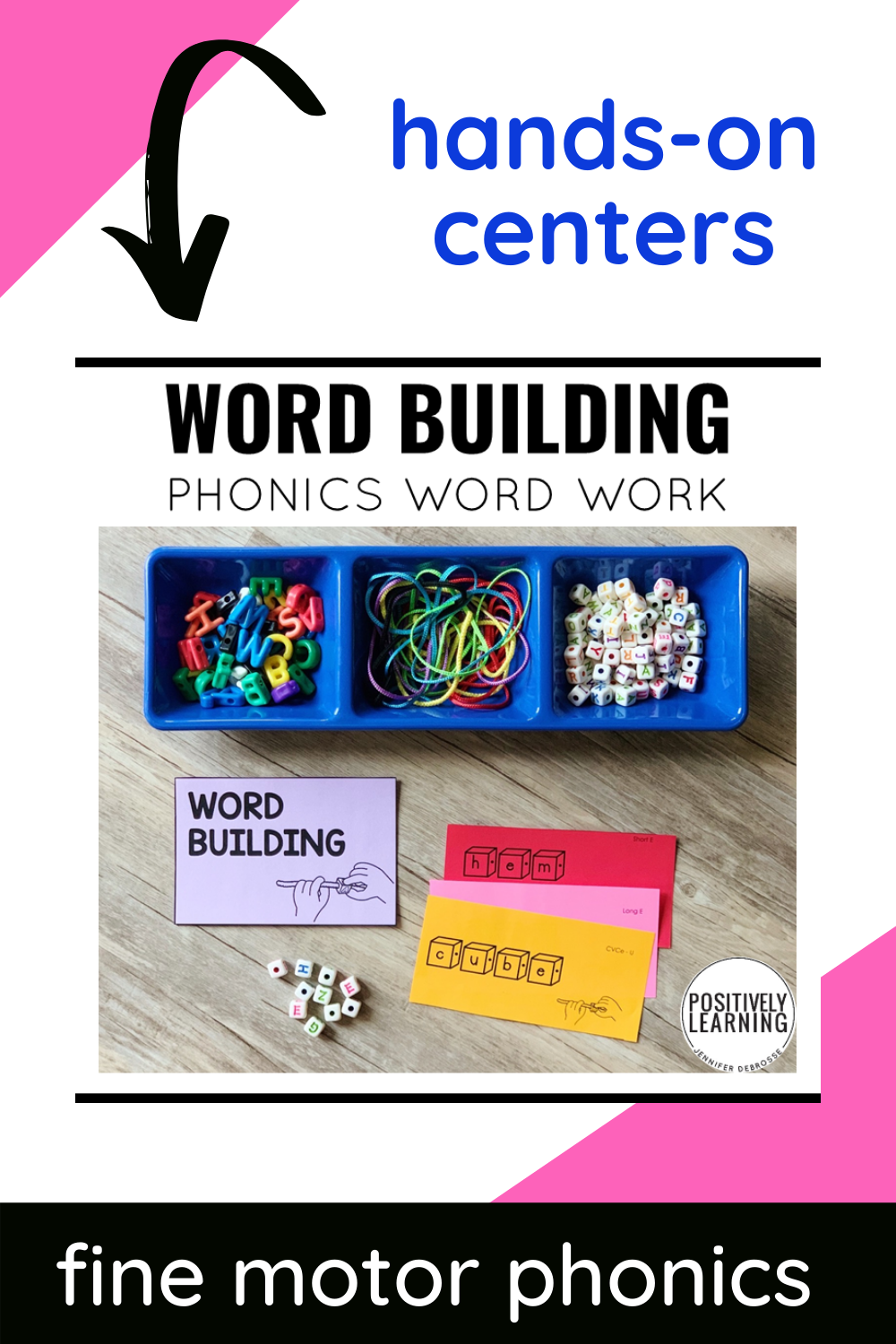 Word Building Phonics Centers - Positively Learning
