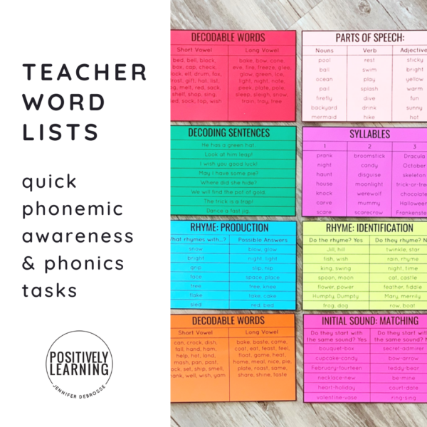 Phonemic Awareness Activities - Positively Learning