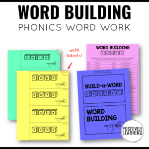 Word Building Phonics Centers - Positively Learning