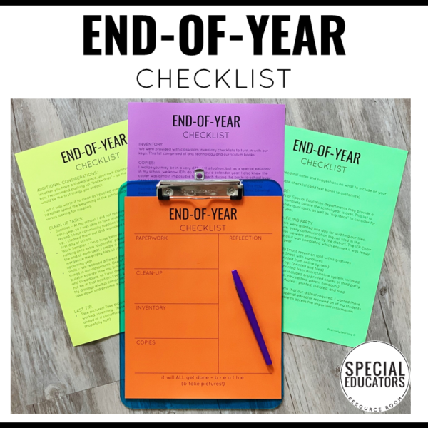 End of Year Checklist for Special Educators - Positively Learning