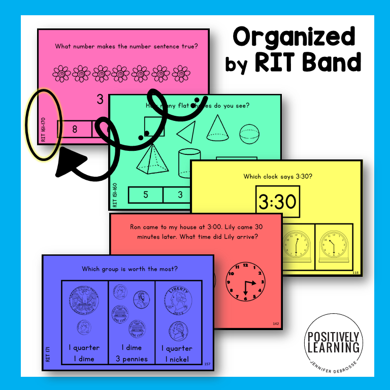 Math Test Prep Practice Cards - Positively Learning