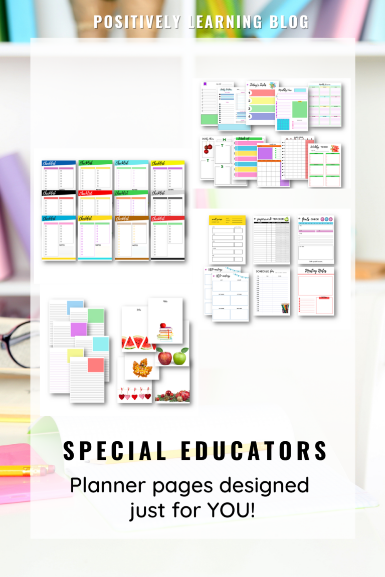 Special Educator Planner Pages - Positively Learning
