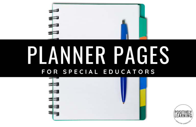 Planners for Special Educators - Positively Learning