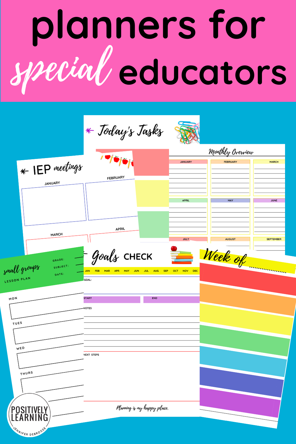 Planners for Special Educators - Positively Learning