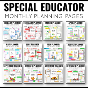 Planners for Special Educators - Positively Learning