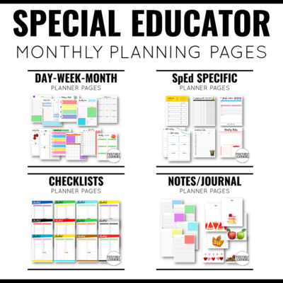 Planners for Special Educators - Positively Learning
