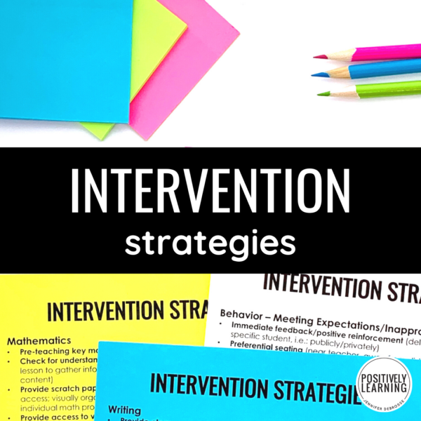 Intervention Strategies - Positively Learning
