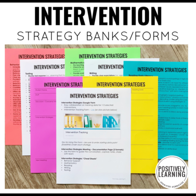 Intervention Strategies - Positively Learning