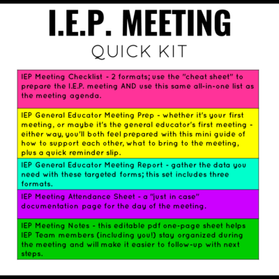 IEP Meeting Help! - Positively Learning