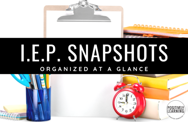 I.E.P. Snapshot Template - Positively Learning