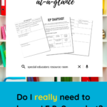 I.E.P. Snapshot Template - Positively Learning