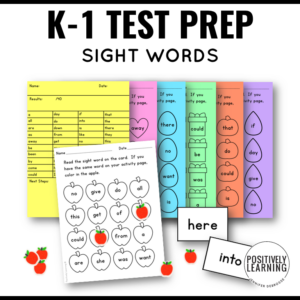 Sight Word Practice for Test Prep - Positively Learning