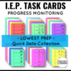 IEP Task Cards for Progress Monitoring - Positively Learning