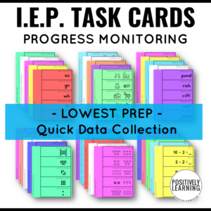 IEP Task Cards for Progress Monitoring - Positively Learning