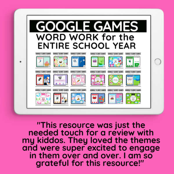 Digital Word Work Games - Positively Learning