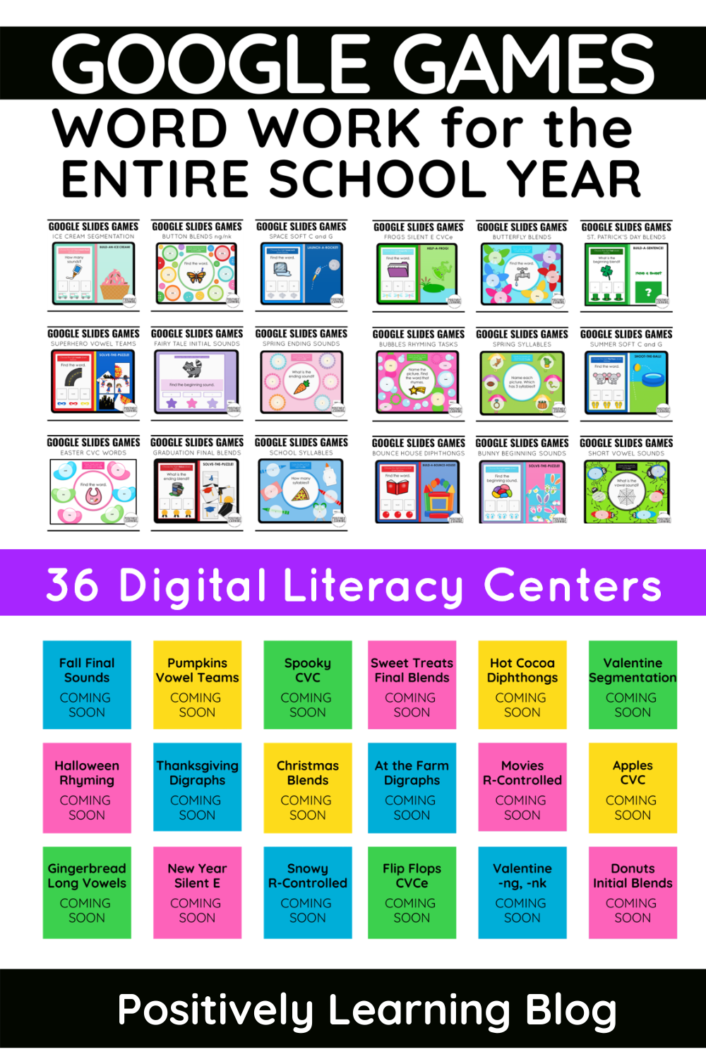 Digital Word Work Games - Positively Learning