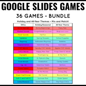 Digital Word Work Games - Positively Learning