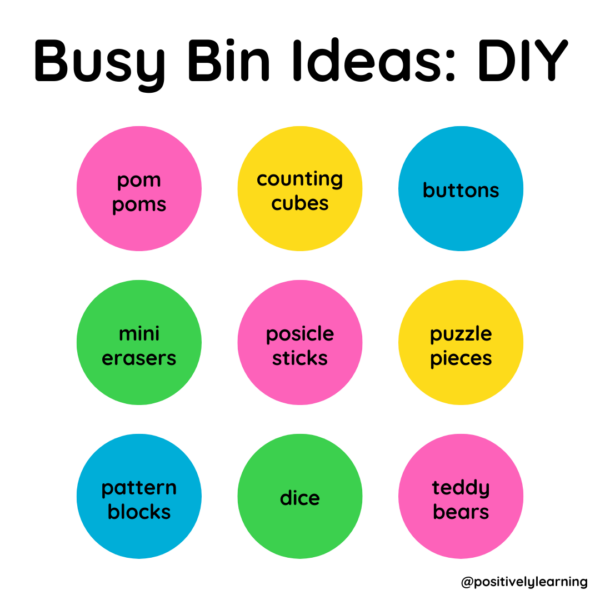 Morning Routines Using Busy Bins - Positively Learning