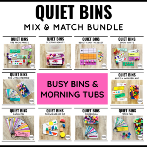 Morning Routines Using Busy Bins - Positively Learning