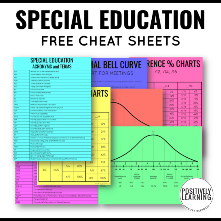 Time-Saving Special Educator Cheat Sheets - Positively Learning
