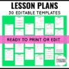 Special Education Lesson Plan Templates - Positively Learning