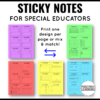 Data Tracking Sticky Notes - Positively Learning