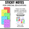 Data Tracking Sticky Notes - Positively Learning