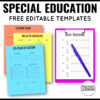 Special Education Teaching Binder Templates - FREE! - Positively Learning