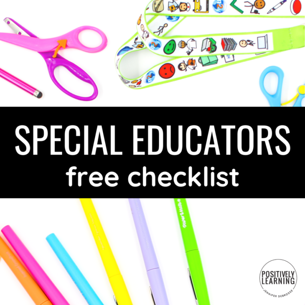 Special Educators Checklist - Positively Learning