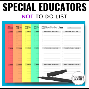 Special Educators Checklist - Positively Learning