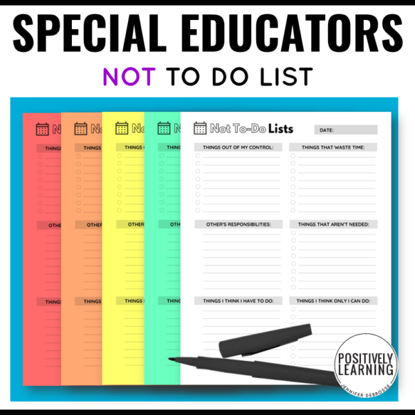 Special Educators Checklist - Positively Learning
