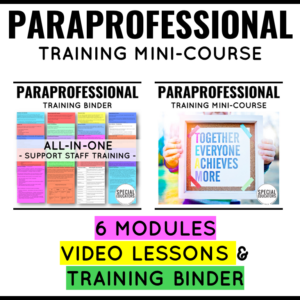 Paraprofessional Training Binder for Special Education - Positively ...