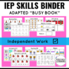 IEP Skills Busy Book Adapted Work - Positively Learning