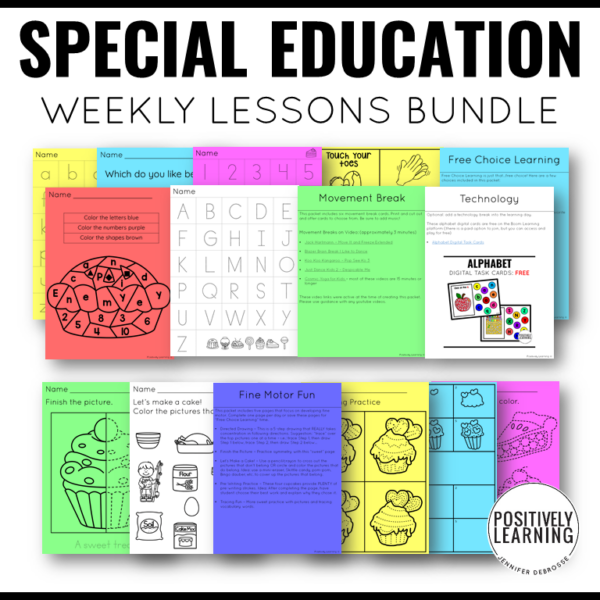 Special Education Substitute Lesson Plans - Positively Learning