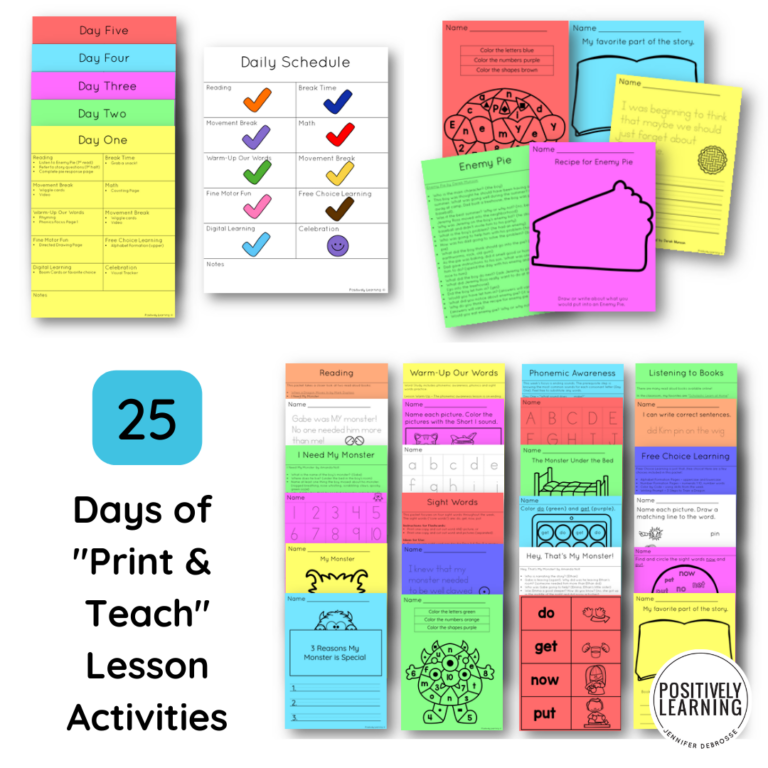 Special Education Substitute Lesson Plans - Positively Learning