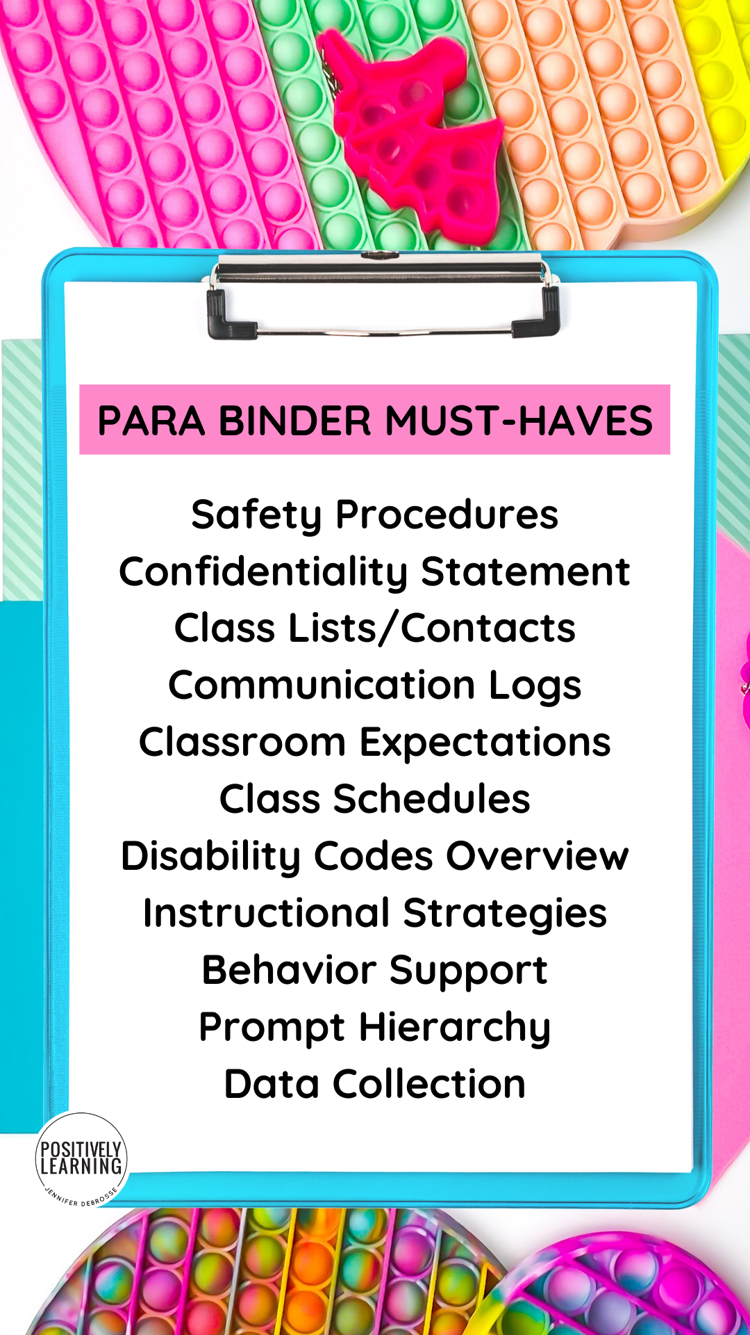 Paraprofessional Training Binder for Special Education - Positively ...