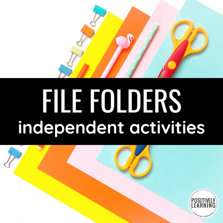 Using File Folder Activities in Special Education - Positively Learning