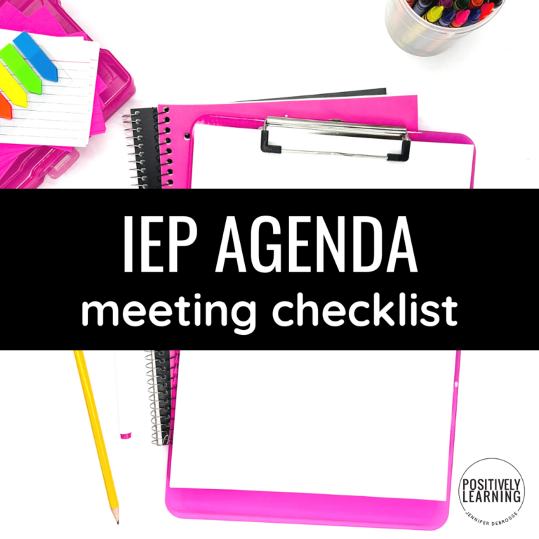 IEP Meeting Agenda Tips - Positively Learning